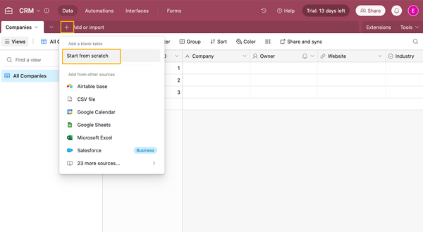 Airtable Basics: Build a simple CRM to store client data